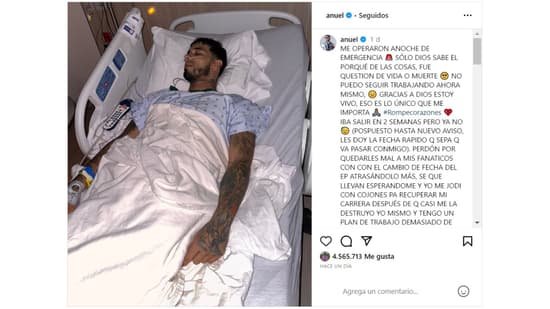 Revelan razón por la que Anuel AA fue sometido a cirugía por cuestión ...