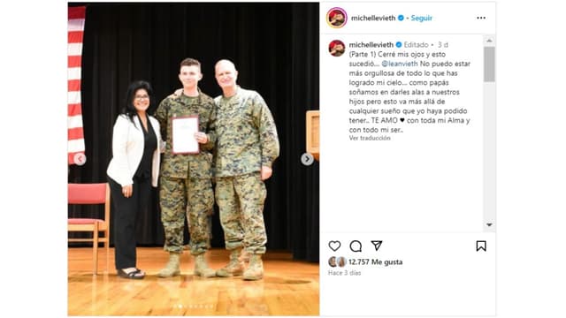 Hijo mayor de Michelle Vieth ya es piloto del ejército de EEUU: así ...