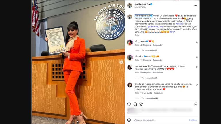 Miami declara el 30 de diciembre como Día de Maribel Guardia: así lo ...