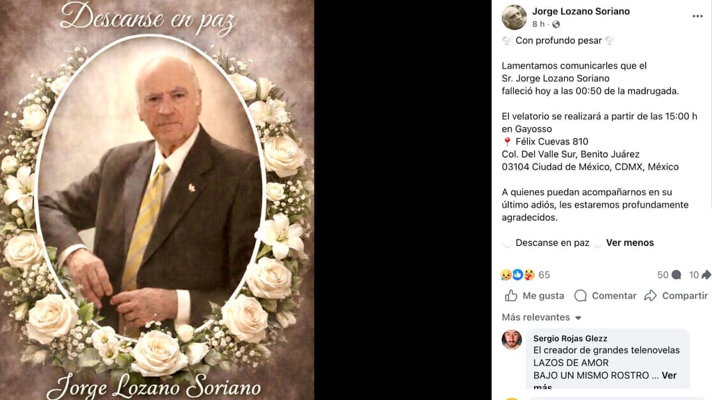 Muere Jorge Lozano Soriano, creador de 'Mujer, Casos de la Vida Real' y ...