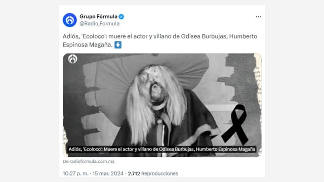 Muere el actor Humberto Espinosa el icónico 'Ecoloco' de 'Odisea Burbujas' | Shows Famosos | Las ...