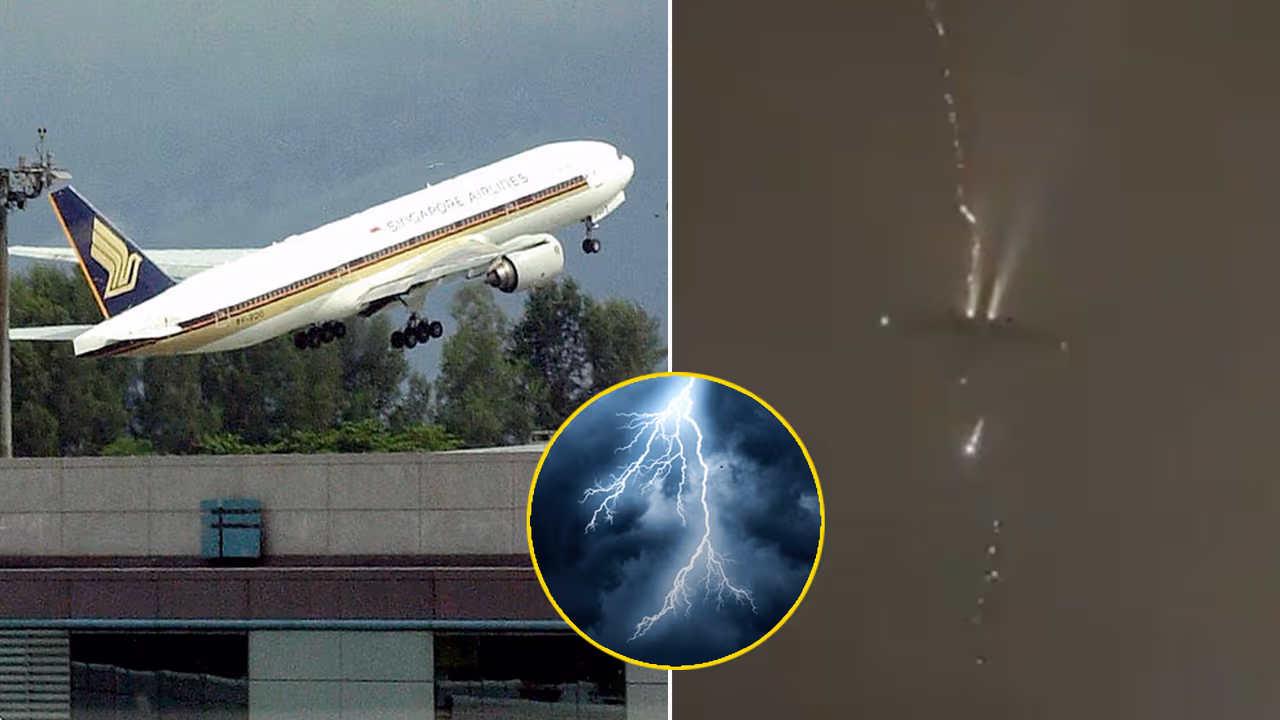 Avión es impactado por un rayo en pleno despegue: el video impactó a ...