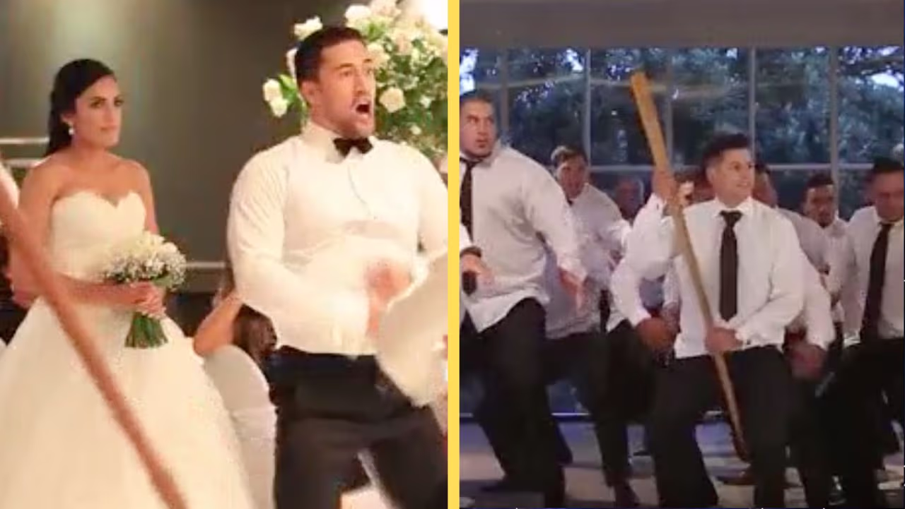 Estos novios fueron sorprendidos con un extraño baile en su boda: es ...