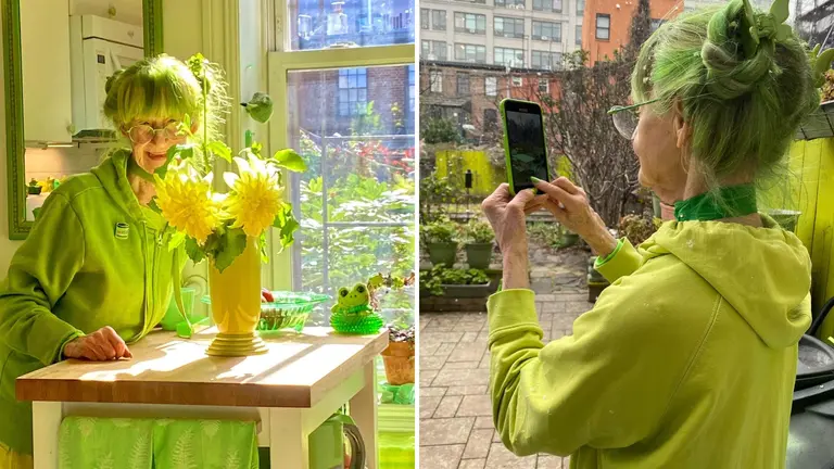 La dama verde: Elizabeth Sweetheart usa el mismo color desde hace 25 ...