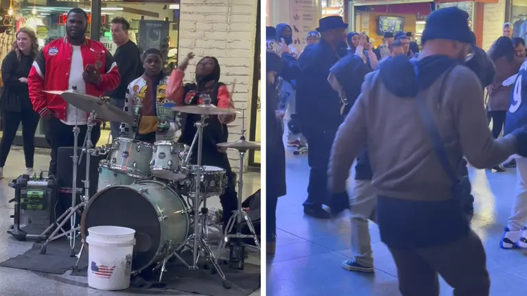 Músico toca 'La Chona' en calles de Las Vegas y se arma tremendo baile (y no sólo de mexicanos ...