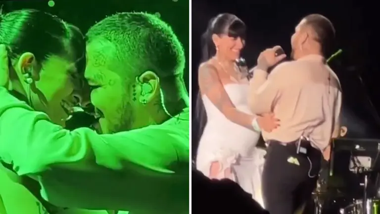 Nodal presume ante miles pancita de embarazo de Cazzu y le canta por primera vez el tema que le ...