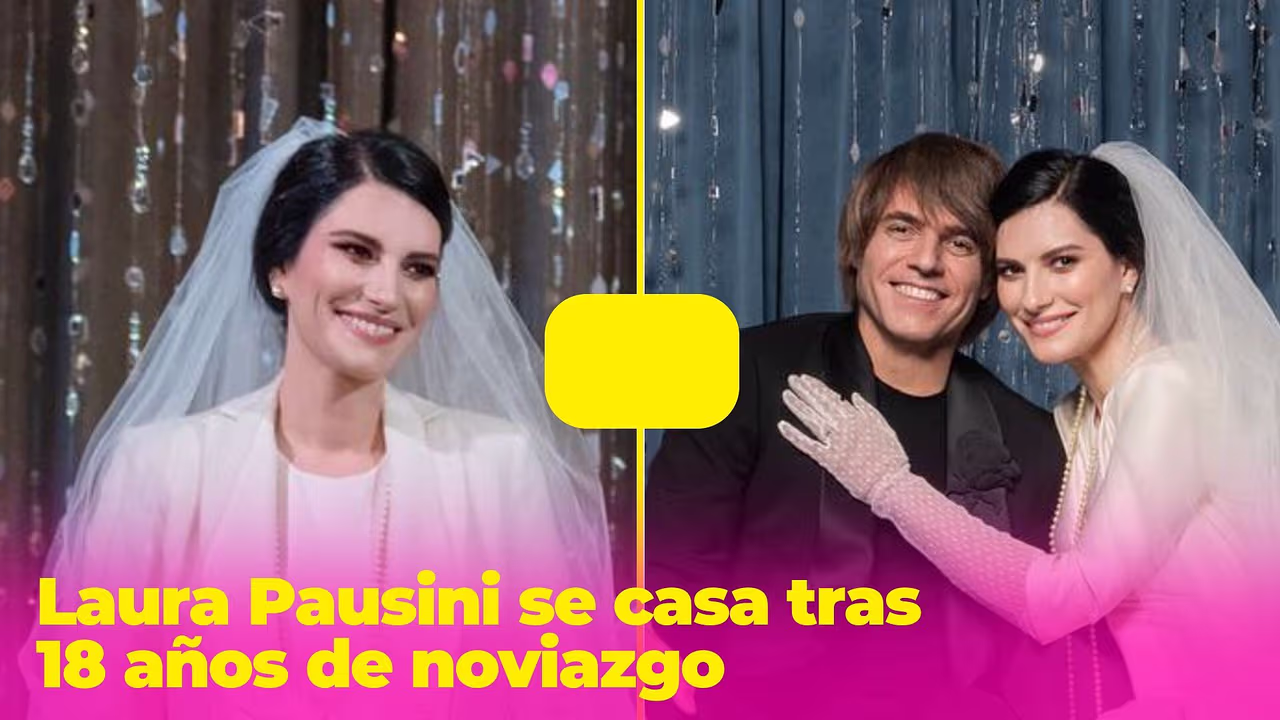 Tras 18 años de noviazgo, Laura Pausini se casa usando un singular ...