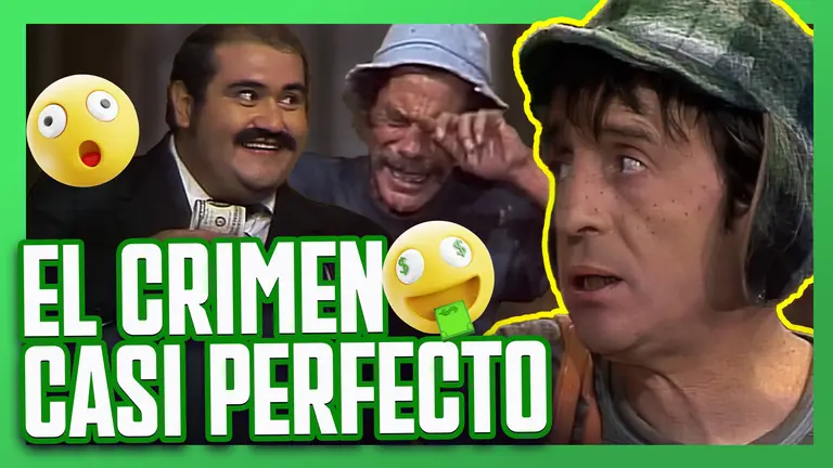 Don Ramón trata de estafar al Chavo y al Señor Barriga con estampitas ...