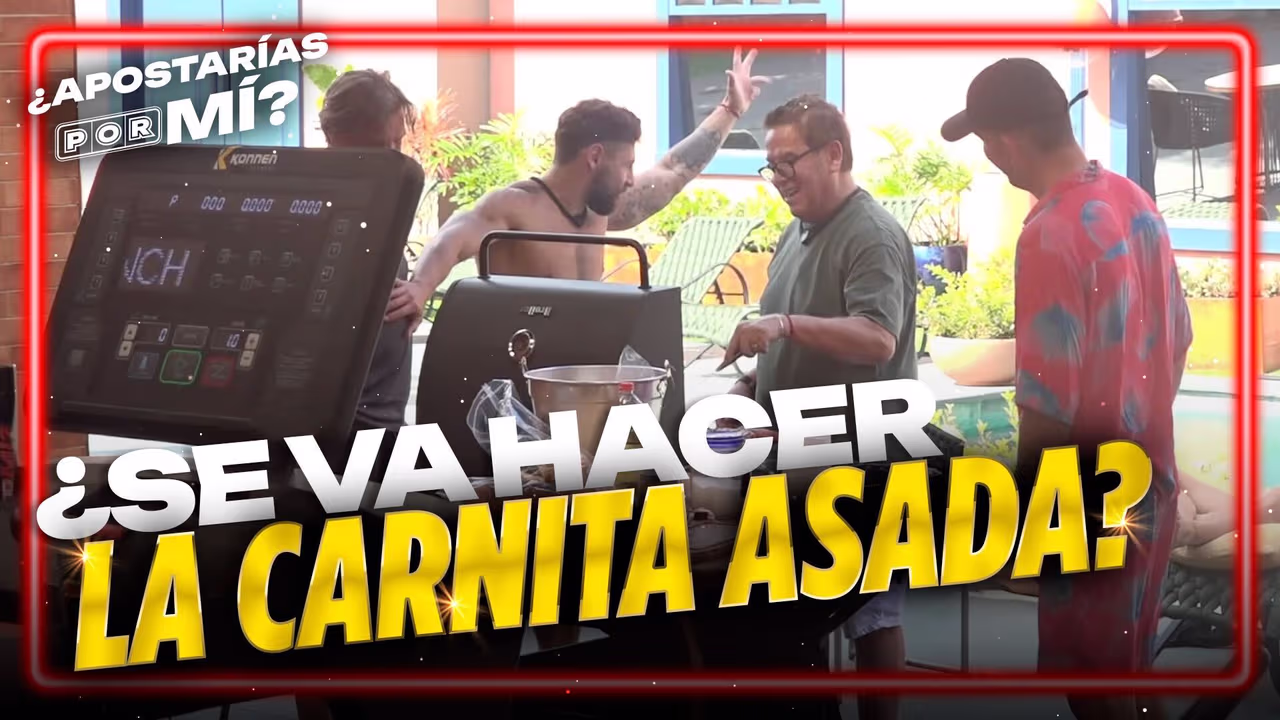 Mario toma el control del asador y prepara unas suculentas carnes ...